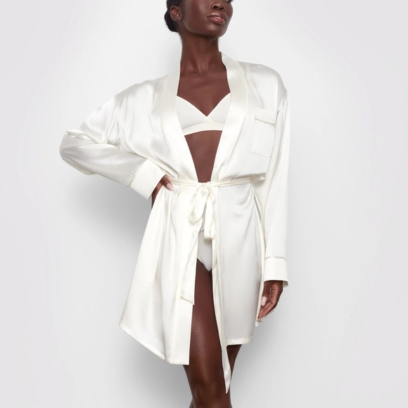 SKIMS | Intimates & Sleepwear | Skims Silk Robe Bridal Collection ...